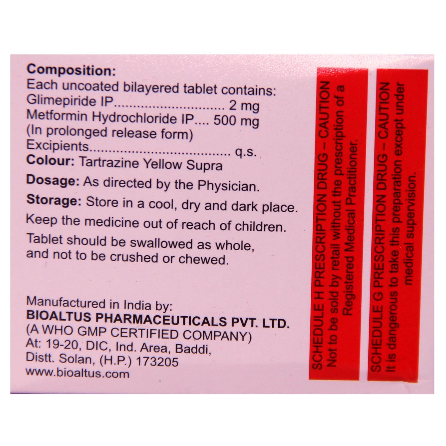 Glynamic-M 2 Tablet 10's Price, Uses, Side Effects, Composition ...