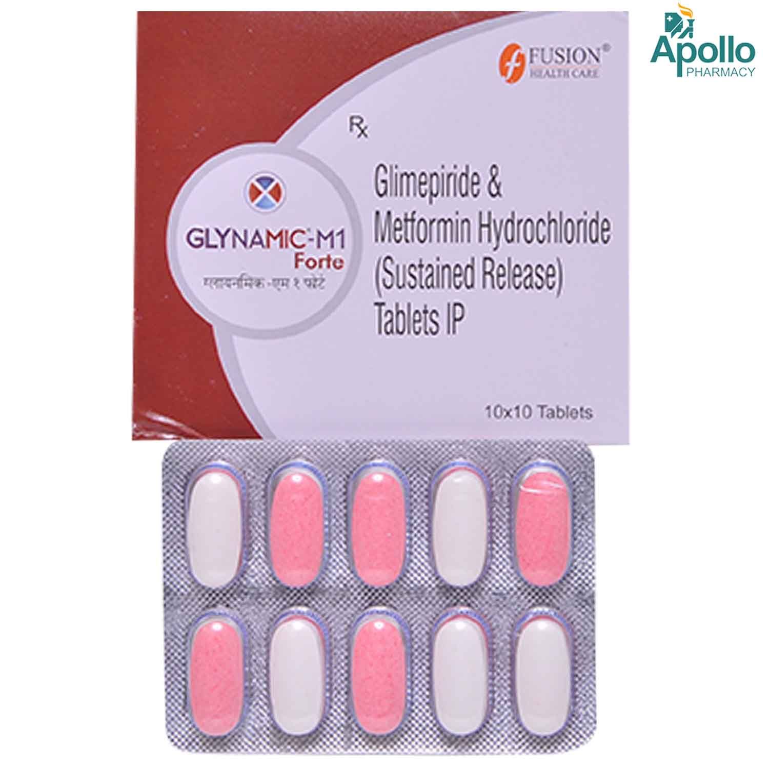 GLYNAMIC M1 FORTE TABLET 10'S Price, Uses, Side Effects, Composition ...