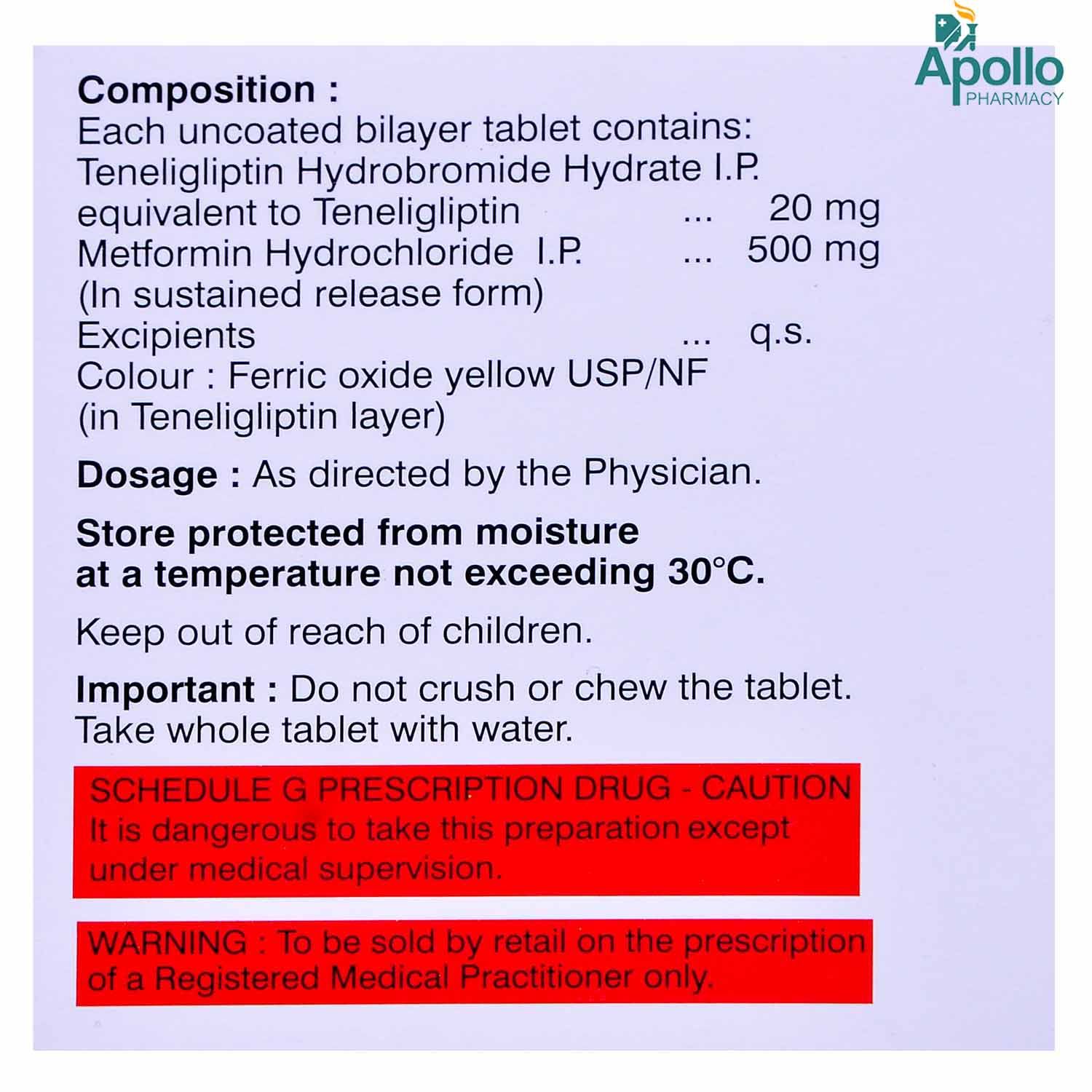 Glypten M Tablet 10's Price, Uses, Side Effects, Composition - Apollo ...