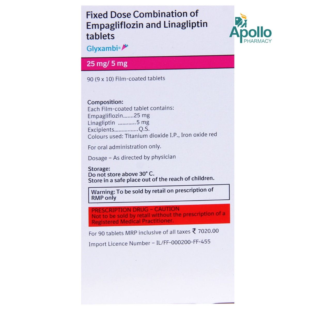Glyxambi 25 mg/5 mg Tablet 10's Price, Uses, Side Effects, Composition ...
