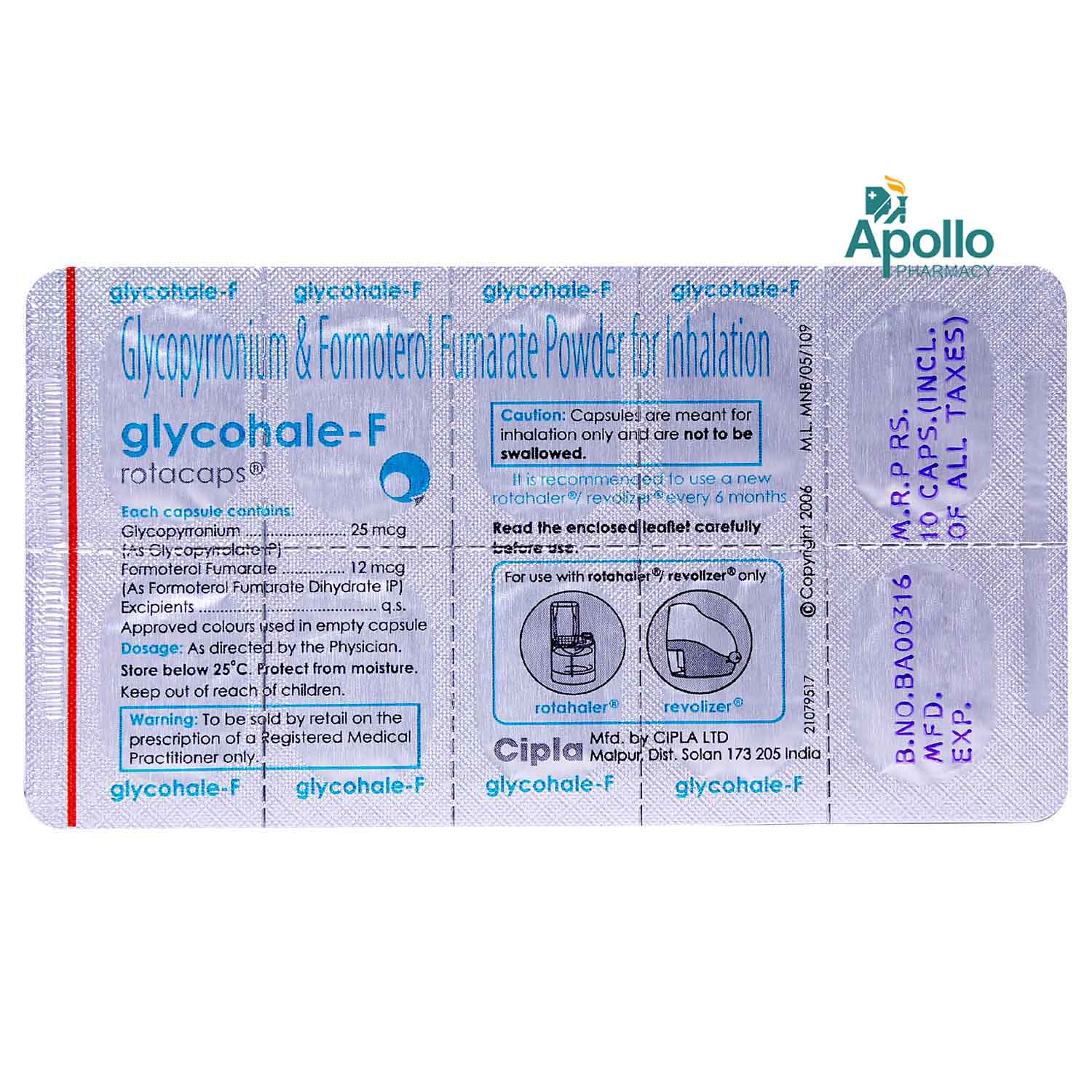 Glycohale-F Rotacaps 30's Price, Uses, Side Effects, Composition ...