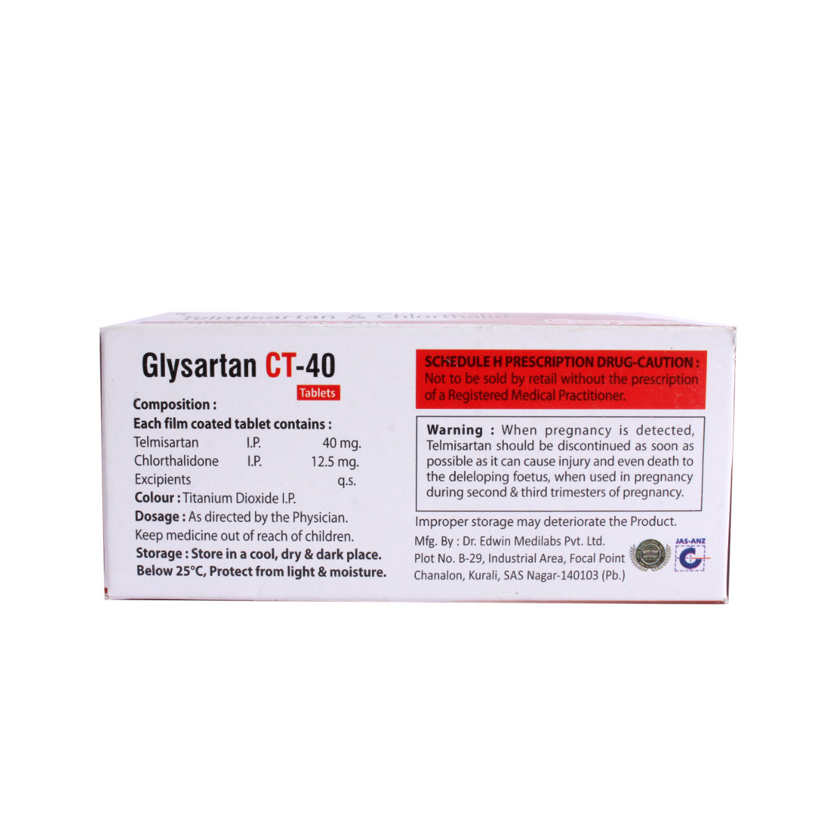 Glysartan CT 40 Tablet 10's Price, Uses, Side Effects, Composition ...