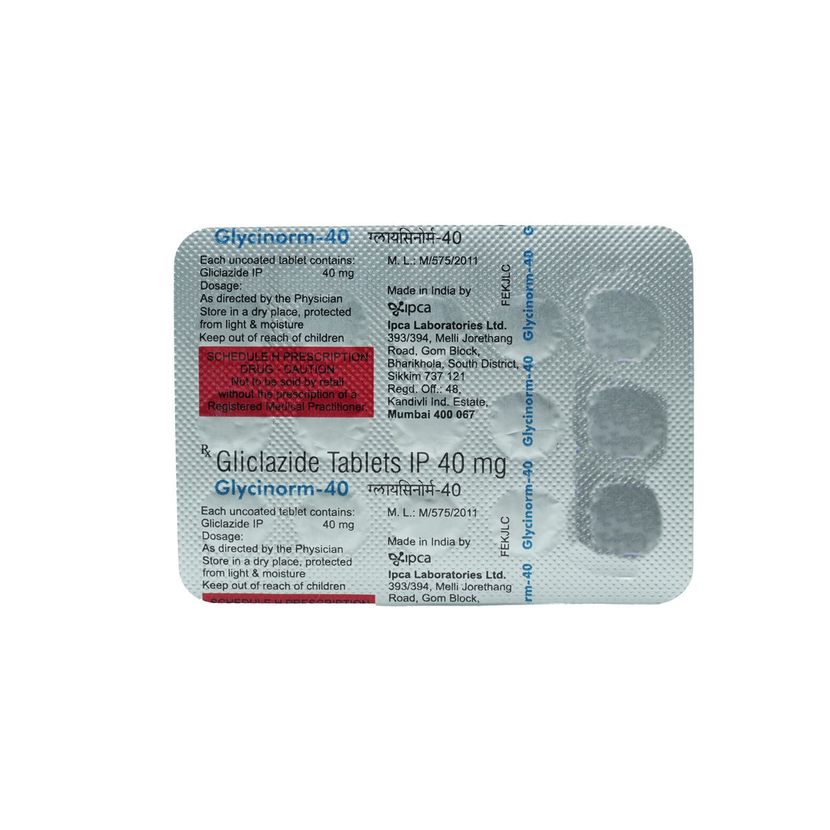 Glycinorm-40 Tablet 15's Price, Uses, Side Effects, Composition ...
