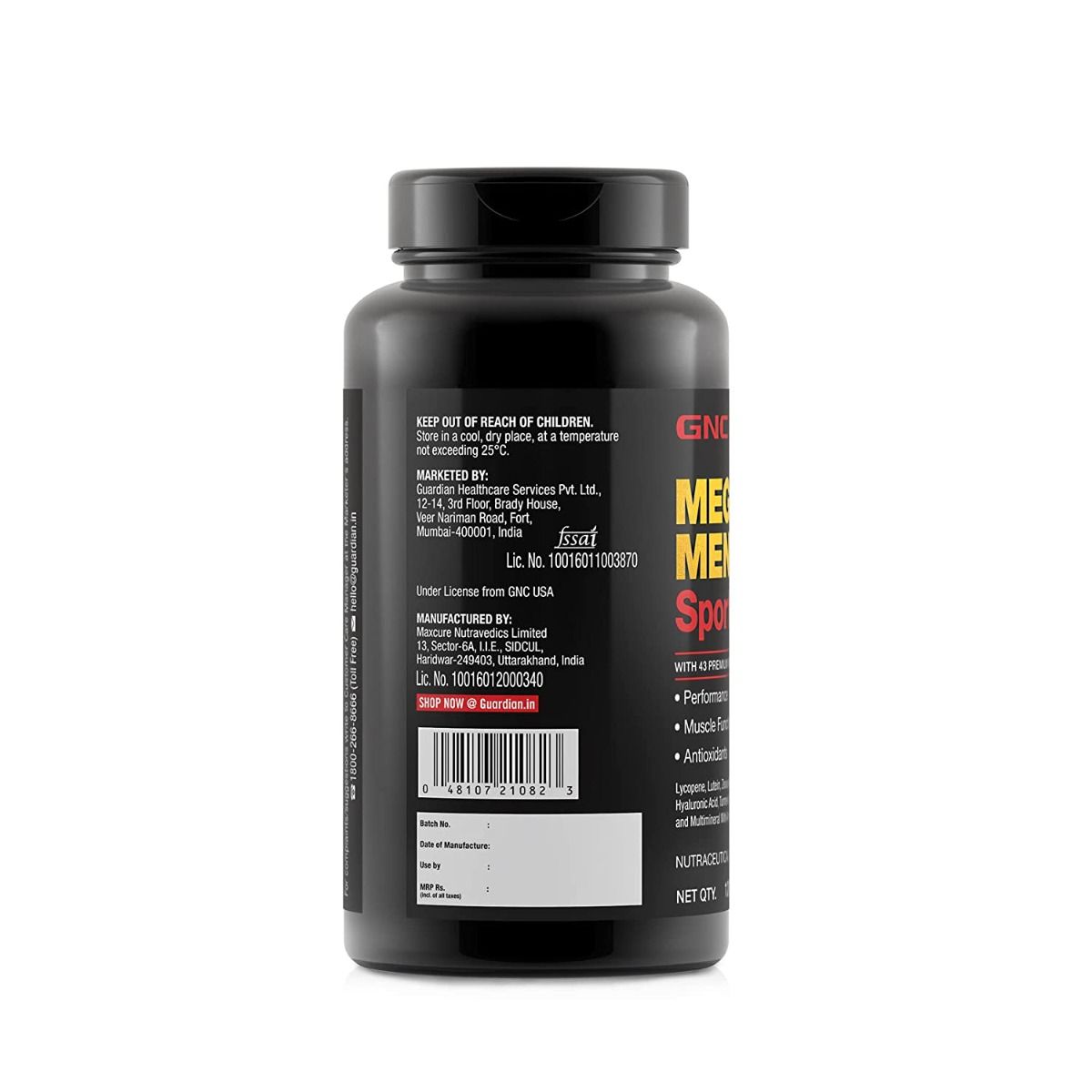 GNC Mega Men Sport with 43 Premium Ingredients, 60 Tablets Price, Uses ...