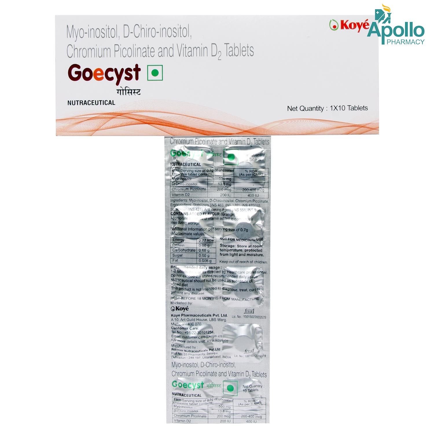 Goecyst Capsule 10's Price, Uses, Side Effects, Composition - Apollo ...