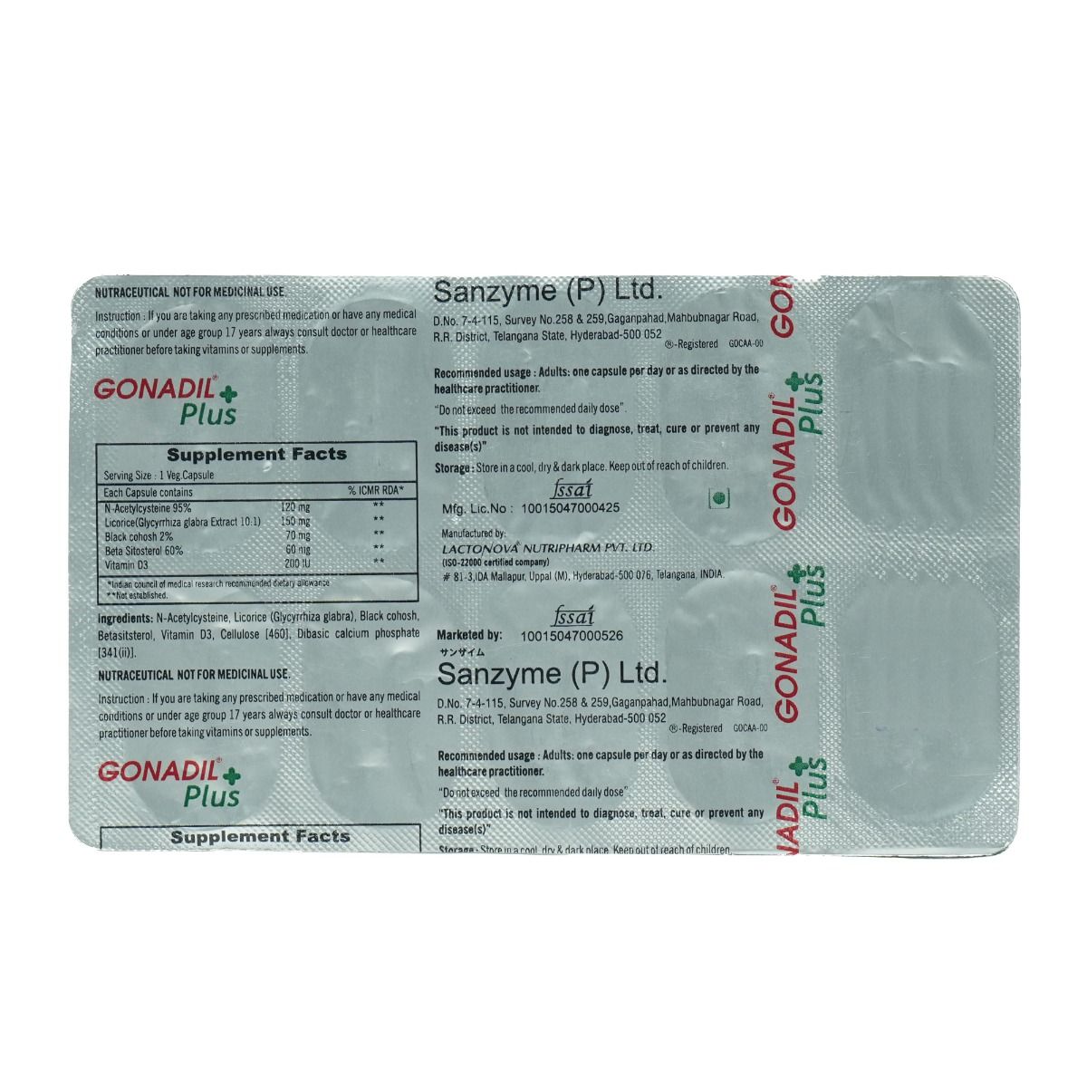 Gonadil Plus Capsule 10's Price, Uses, Side Effects, Composition ...