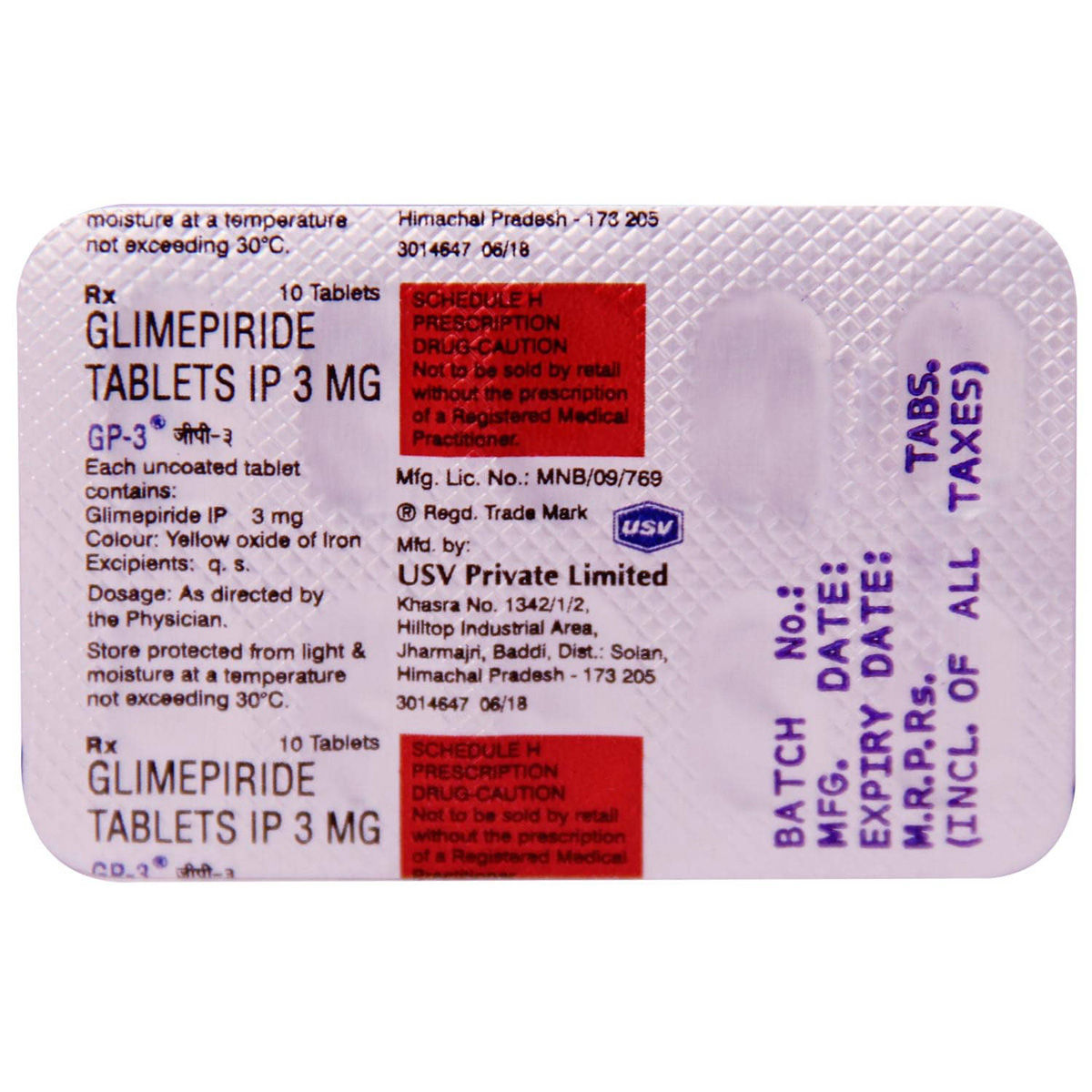 GP-3 Tablet 10's Price, Uses, Side Effects, Composition - Apollo Pharmacy