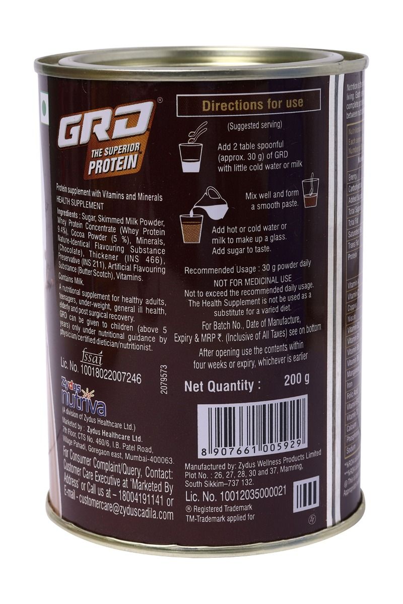 Grd Smart Swiss Chocolate Flavoured Powder, 200 gm Jar Price, Uses ...
