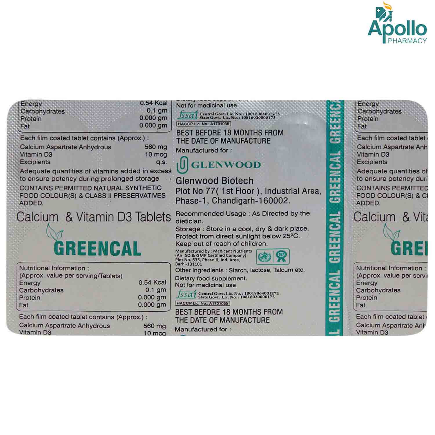 Greencal Tablet 10's Price, Uses, Side Effects, Composition - Apollo ...