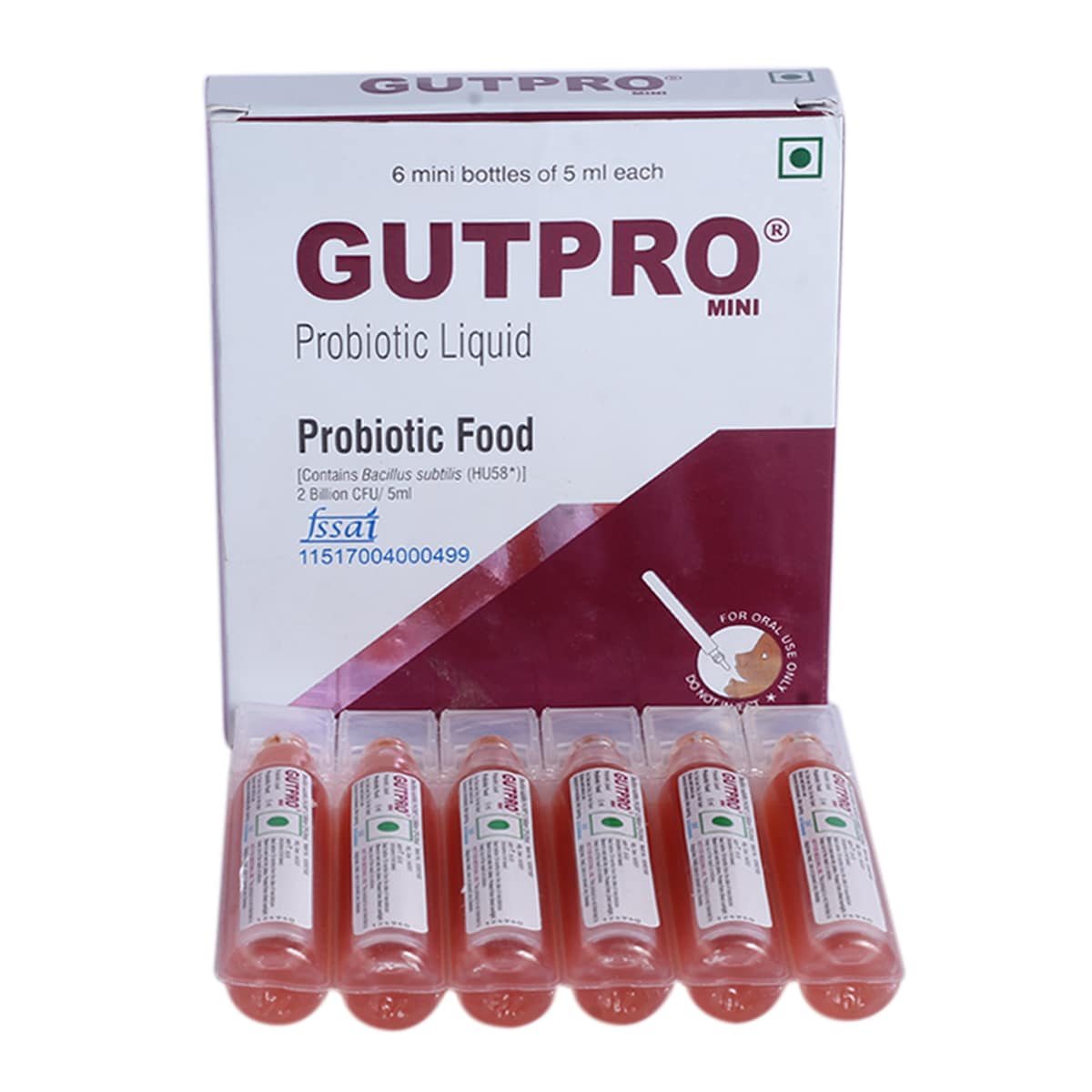 Gutpro Mini 2Billion Cfu/5 ml Liquid 5 ml Price, Uses, Side Effects ...