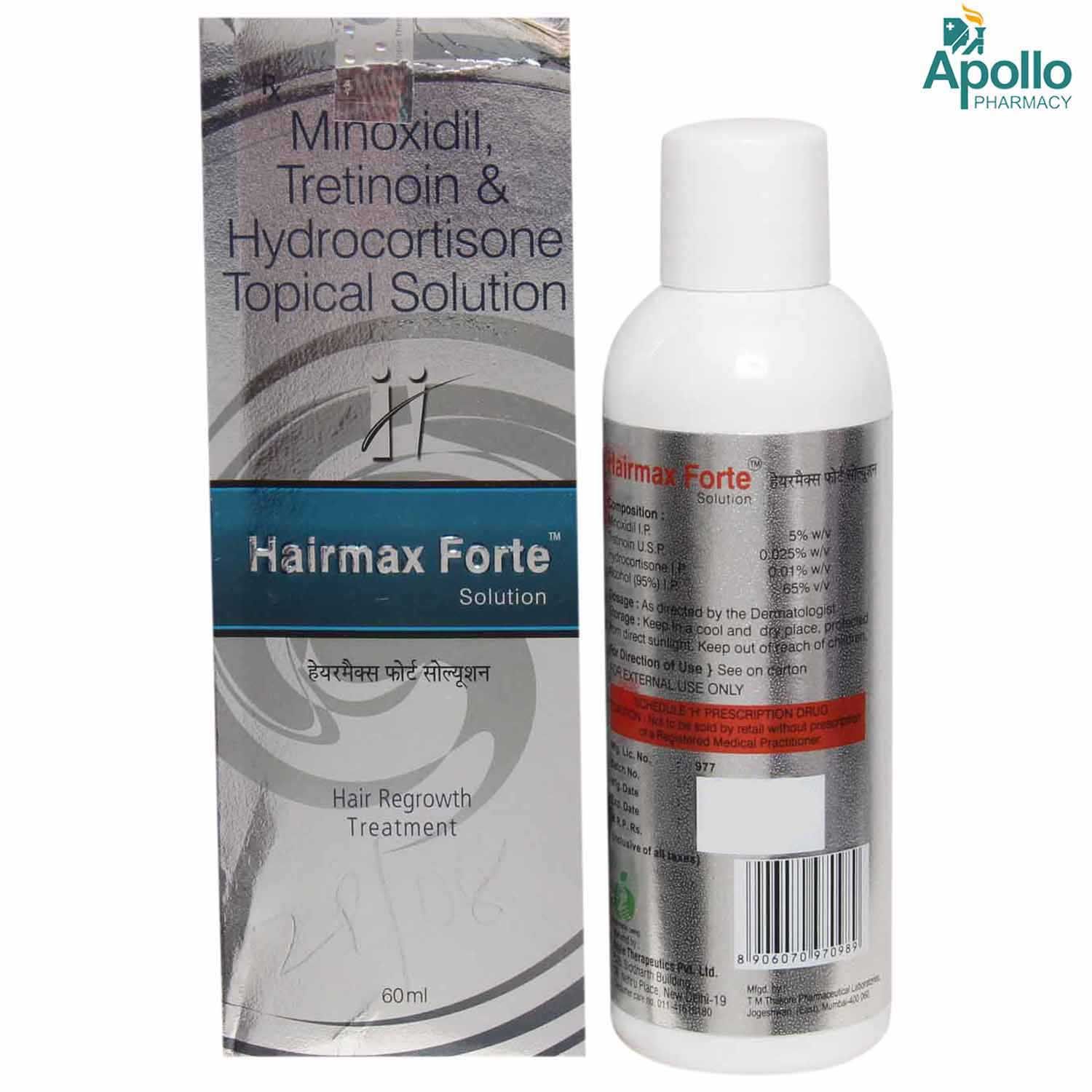 Hairmax Forte Solution 60 ml Price, Uses, Side Effects, Composition ...