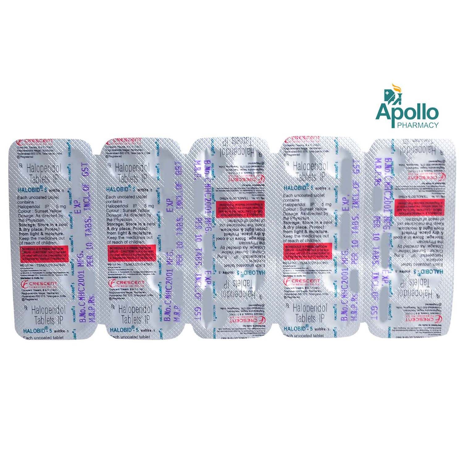 Halobid-5 Tablet 10's Price, Uses, Side Effects, Composition - Apollo ...