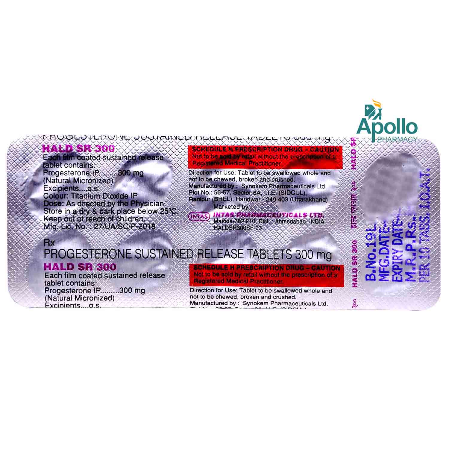 Hald SR 300 Tablet 10's Price, Uses, Side Effects, Composition - Apollo ...