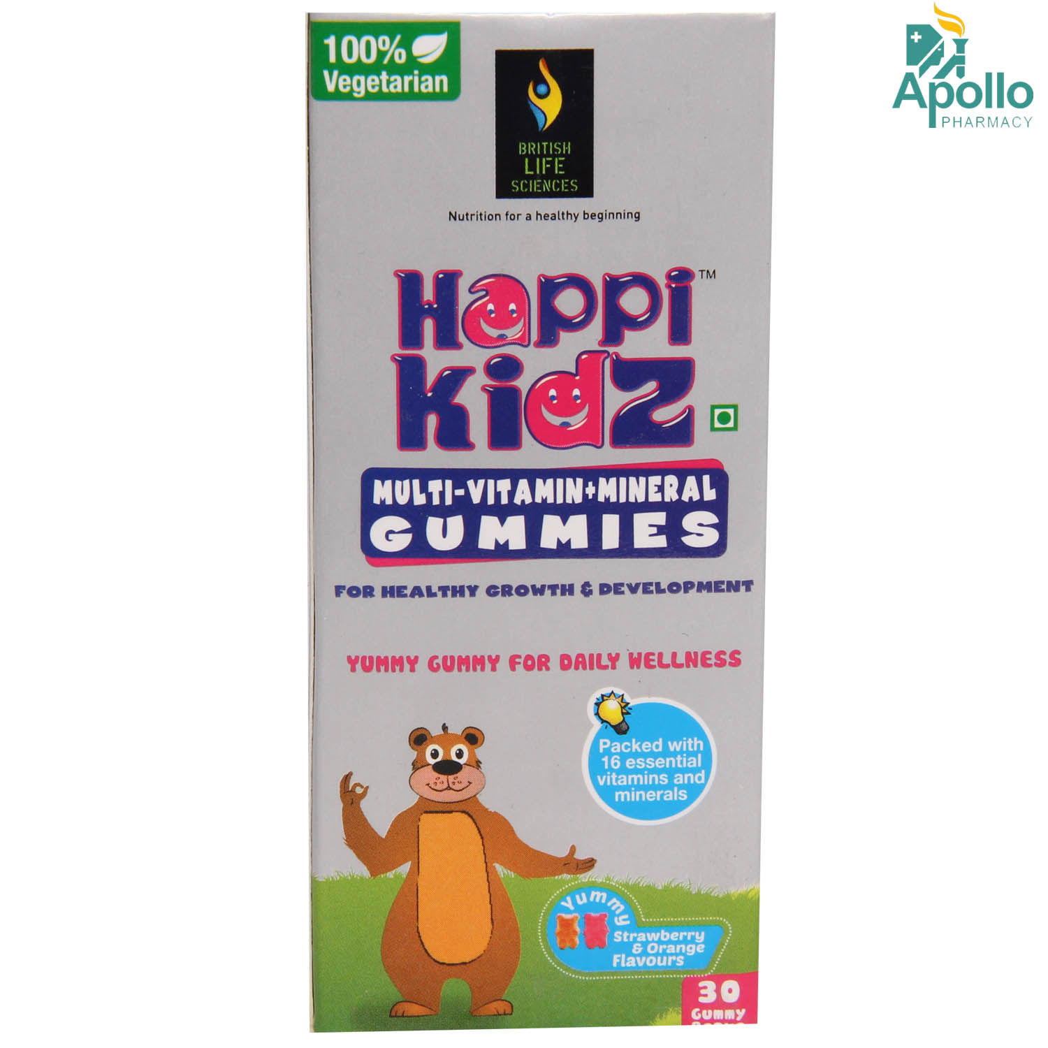 Happi Kidz Strawberry & Orange Gummies 30's Price, Uses, Side Effects ...