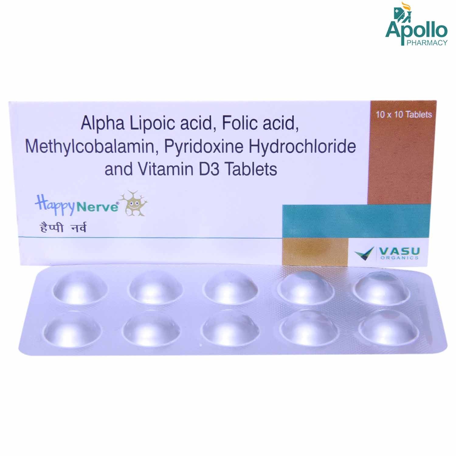 Happynerve Tablet 10's Price, Uses, Side Effects, Composition - Apollo ...