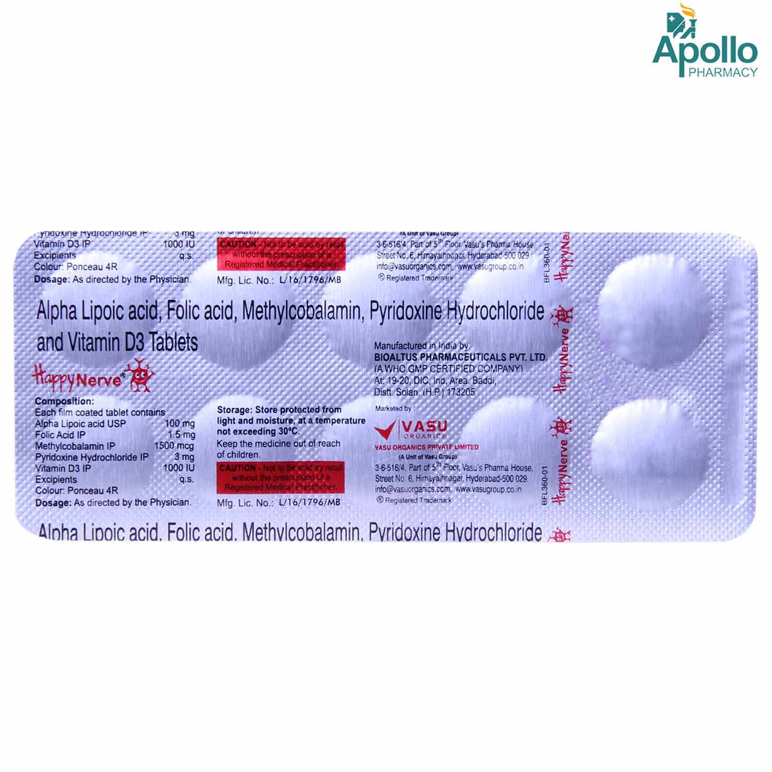 Happynerve Tablet 10's Price, Uses, Side Effects, Composition - Apollo ...