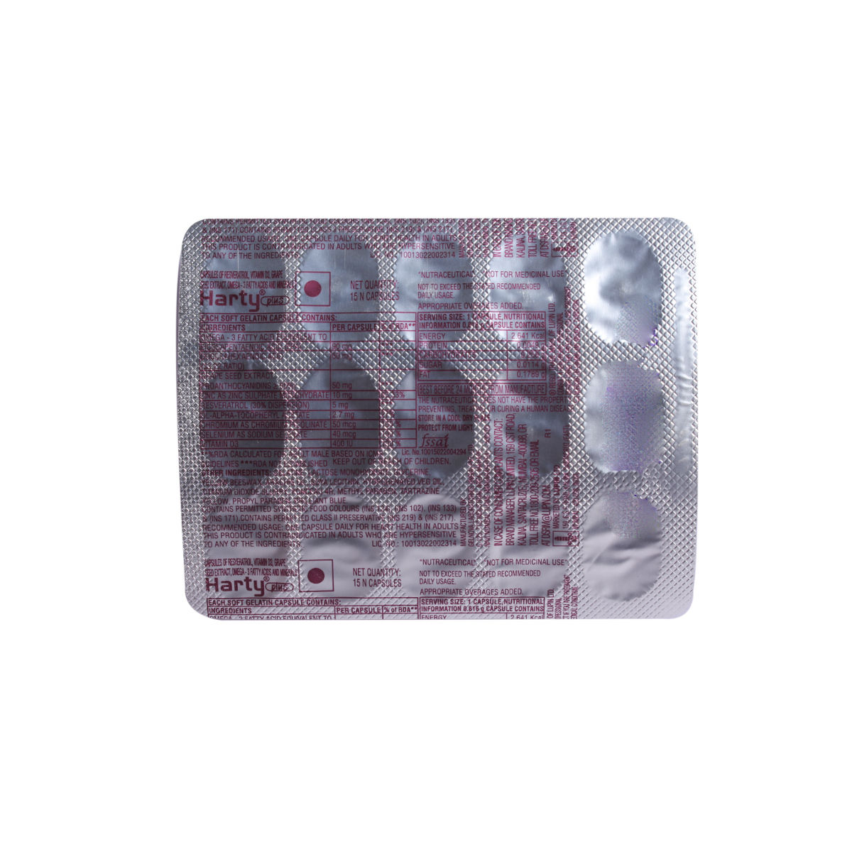 Harty Plus Softgel Capsule 15's Price, Uses, Side Effects, Composition ...