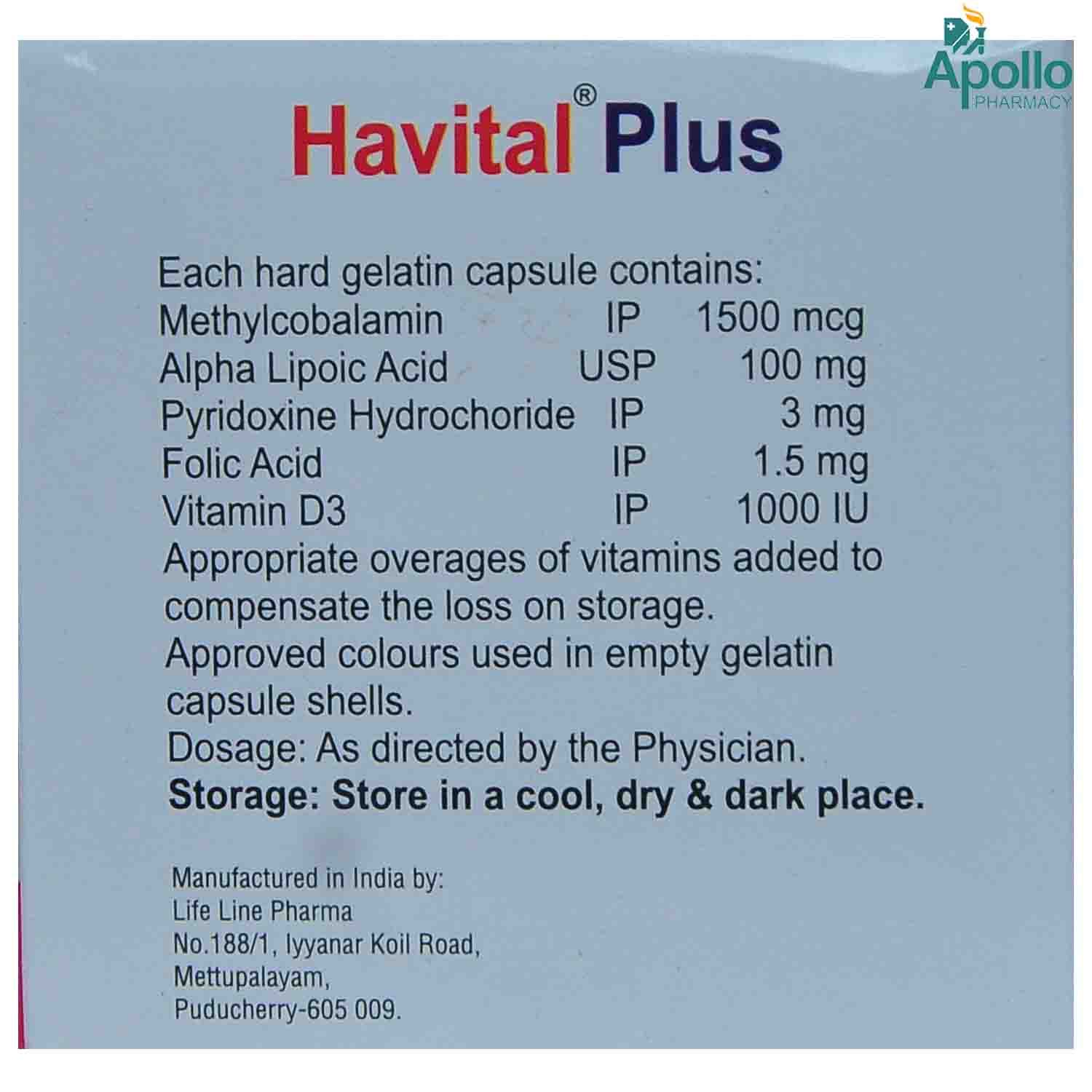 Havital Plus Capsule 10's Price, Uses, Side Effects, Composition ...