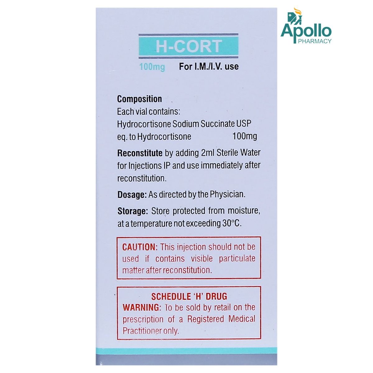 H CORT 100MG INJECTION Price, Uses, Side Effects, Composition - Apollo ...