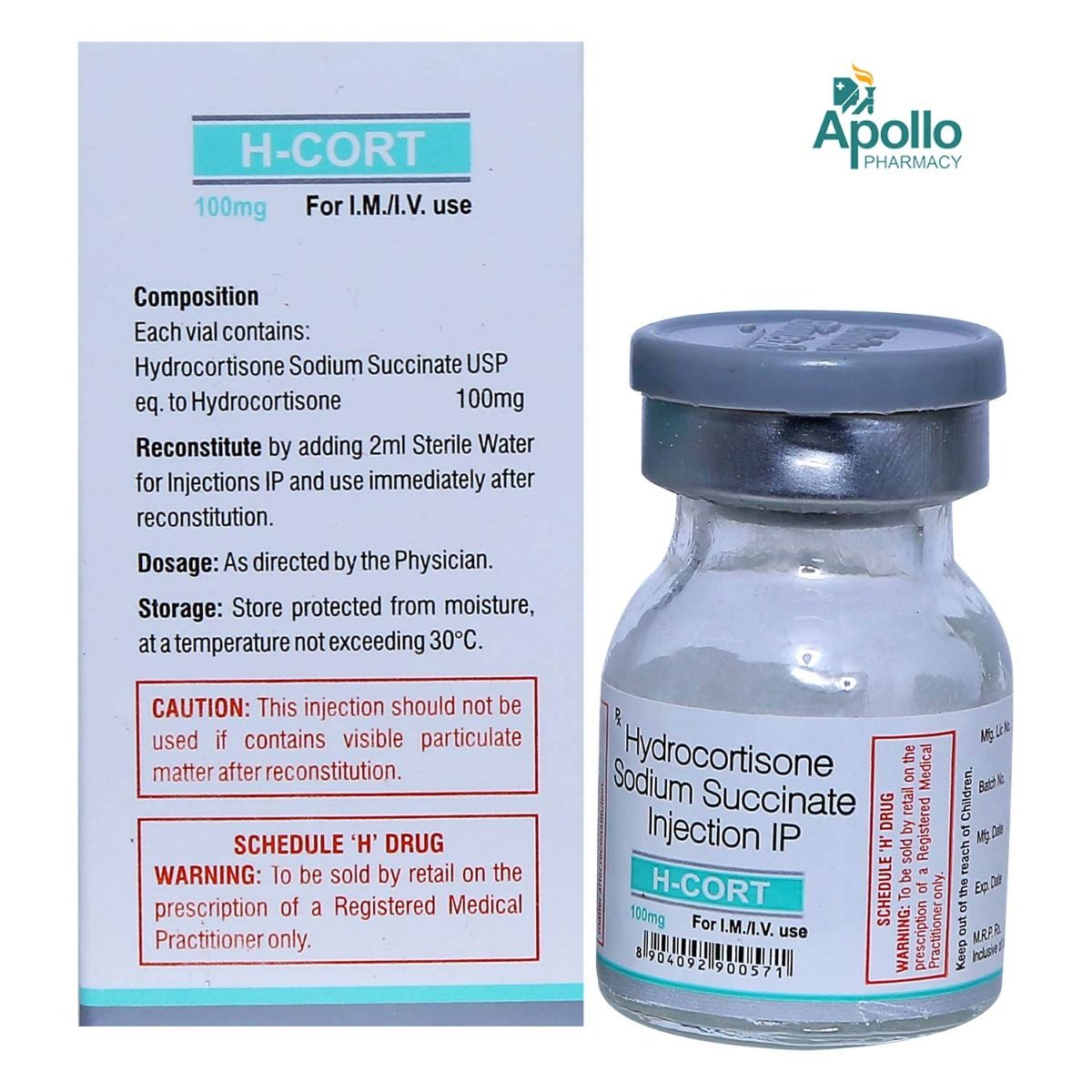 H CORT 100MG INJECTION Price, Uses, Side Effects, Composition - Apollo ...