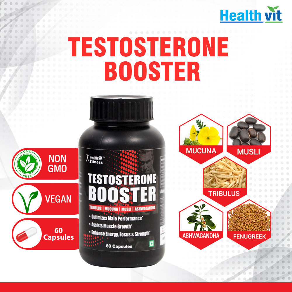 Healthvit Testosterone Booster, 60 Capsules Price, Uses, Side Effects ...