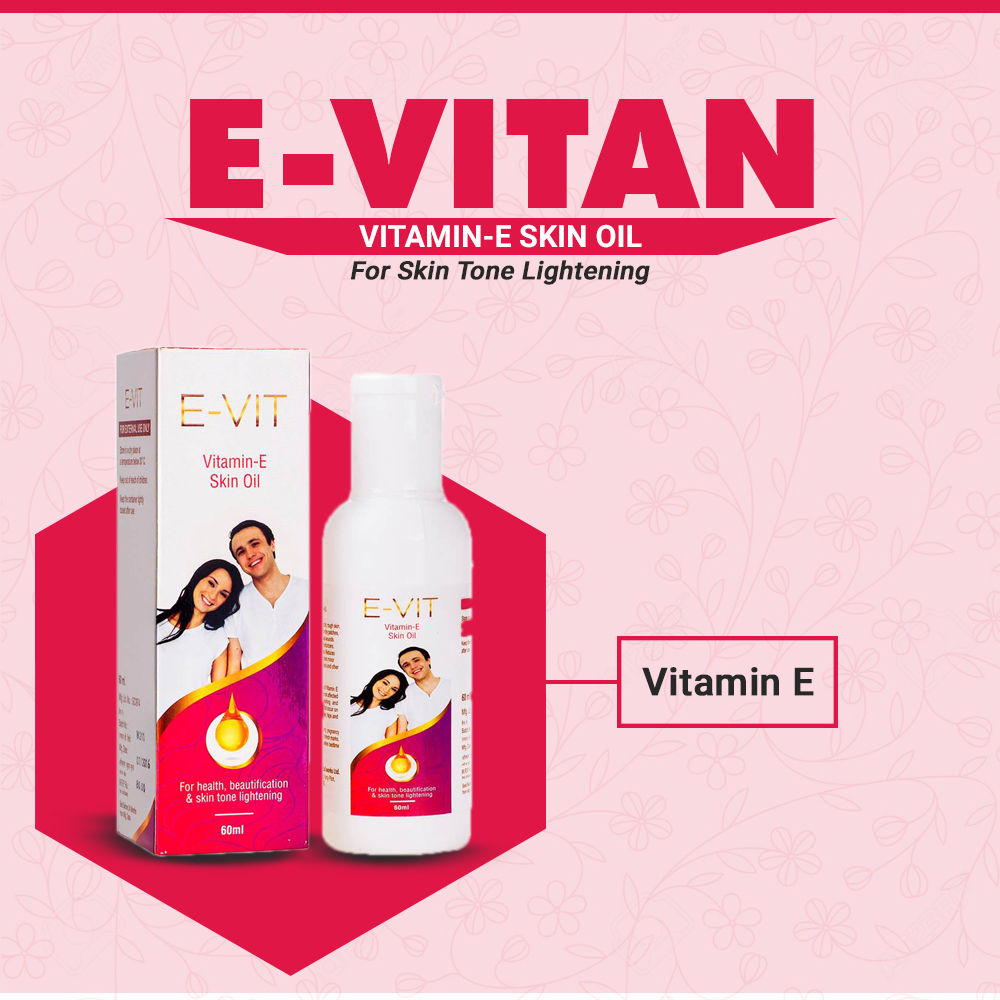 Healthvit E-Vit Vitamin-E Skin Oil, 60 ml Price, Uses, Side Effects ...