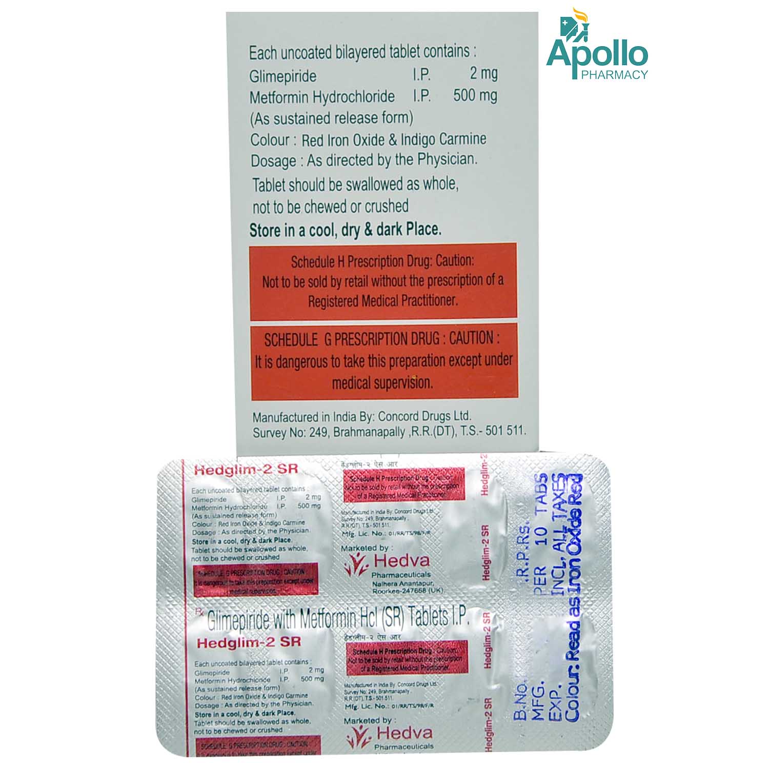 HEDGLIM 2MG TABLET 10'S Price, Uses, Side Effects, Composition - Apollo ...