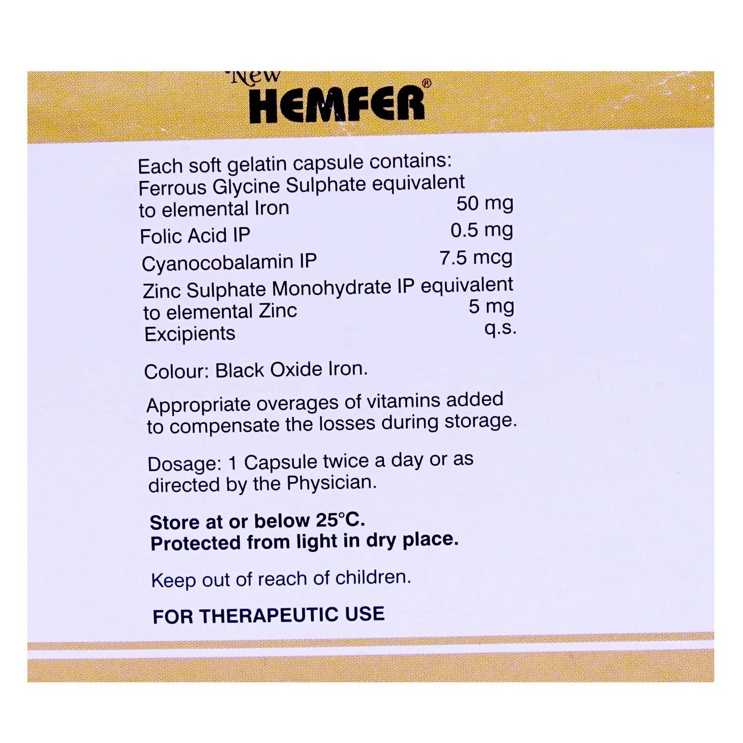 Hemfer Capsule 30's Price, Uses, Side Effects, Composition - Apollo ...