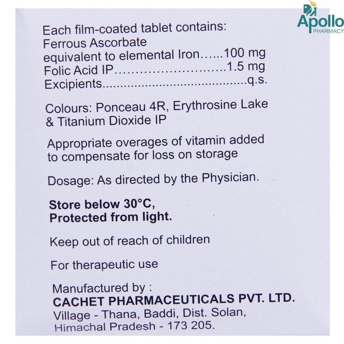 Hemfer-XT Tablet 10's Price, Uses, Side Effects, Composition - Apollo ...