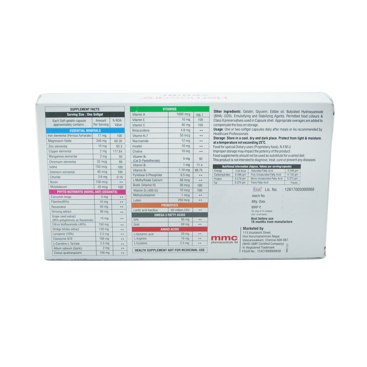Hemocare Senior Capsule 15's Price, Uses, Side Effects, Composition - Apollo Pharmacy