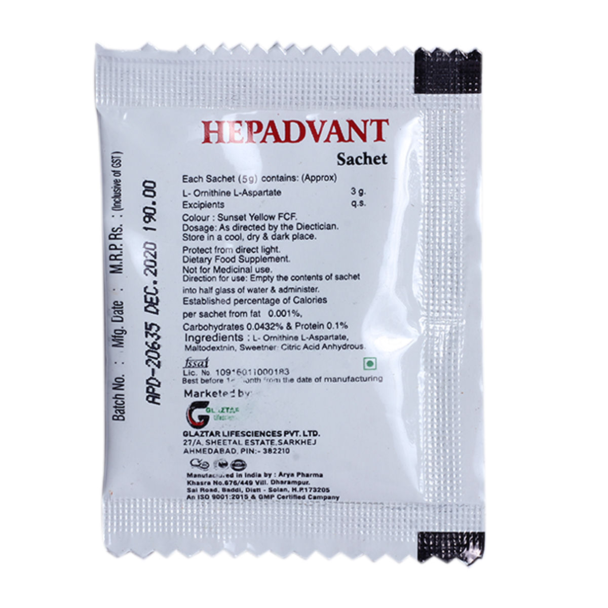 HEPADVANT SACHET 5GM Price, Uses, Side Effects, Composition - Apollo ...