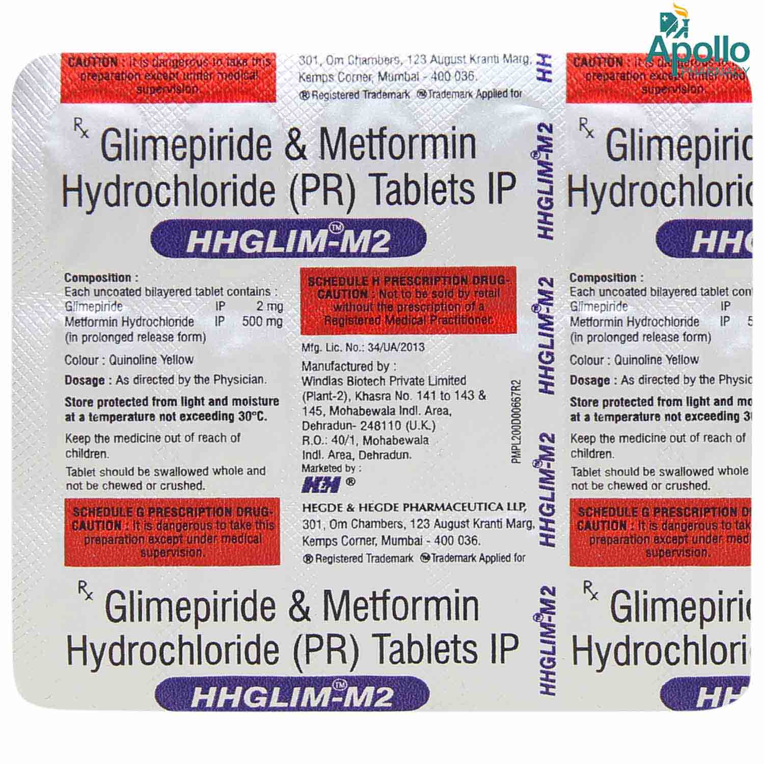Hhglim M2 Tablet 15's Price, Uses, Side Effects, Composition - Apollo ...