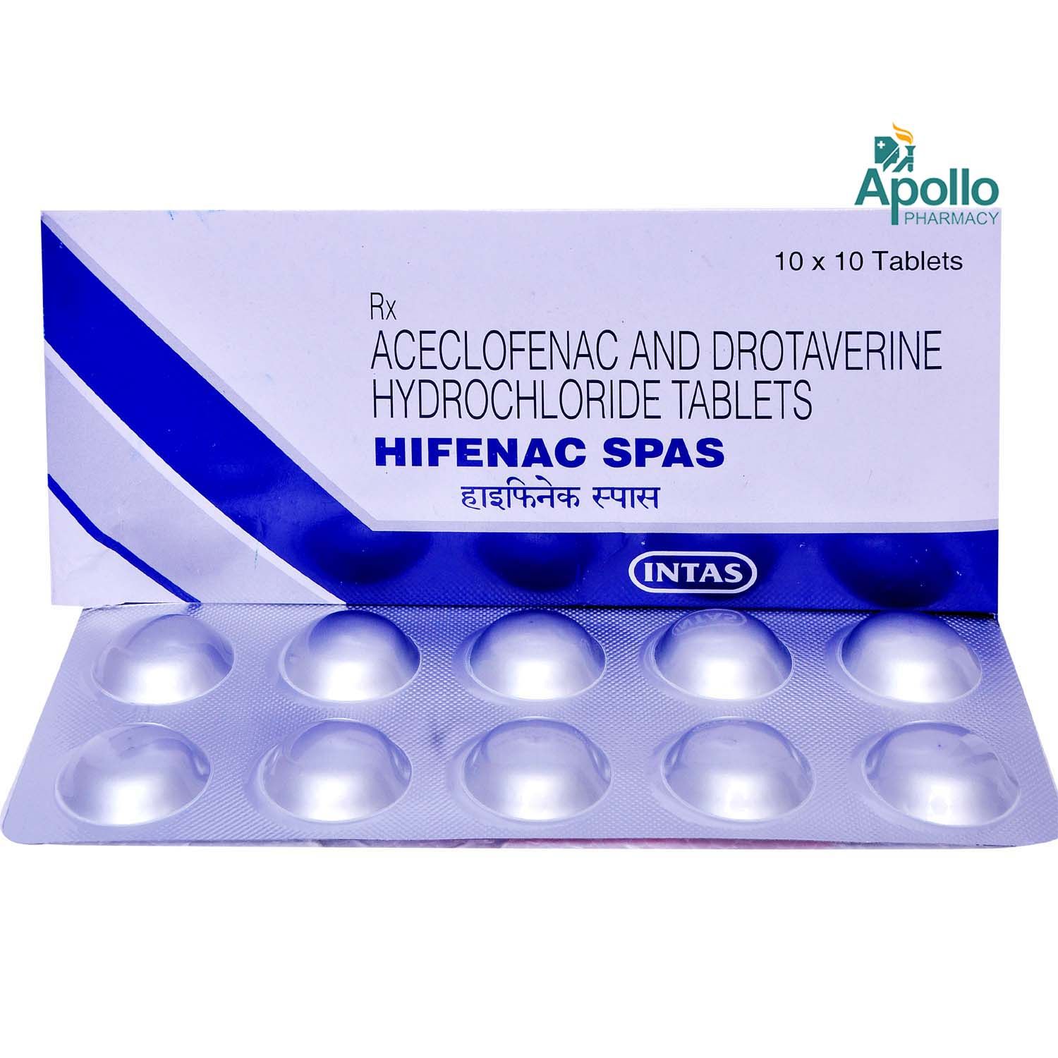 Hifenac Spas Tablet 10's Price, Uses, Side Effects, Composition ...