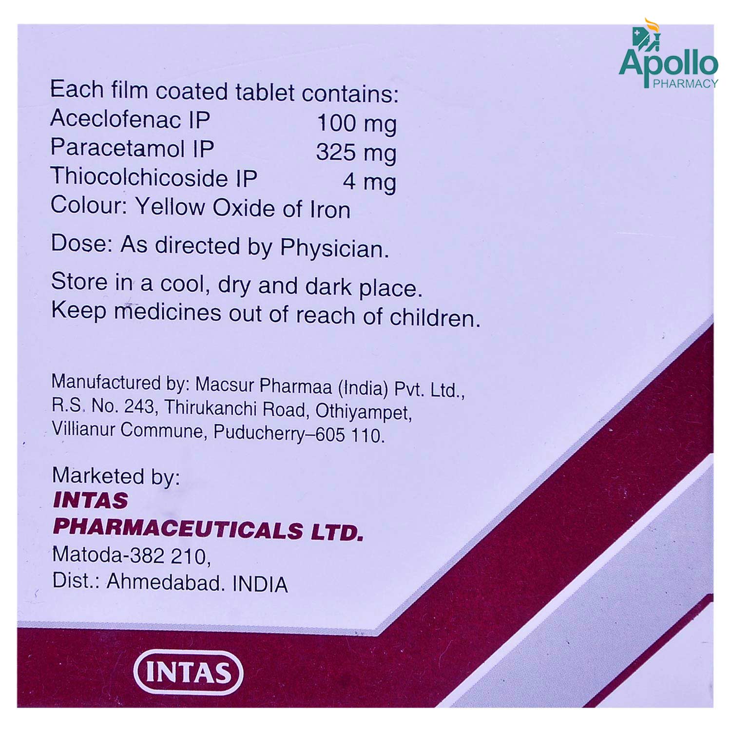 Hifenac Max Tablet 10's Price, Uses, Side Effects, Composition - Apollo ...