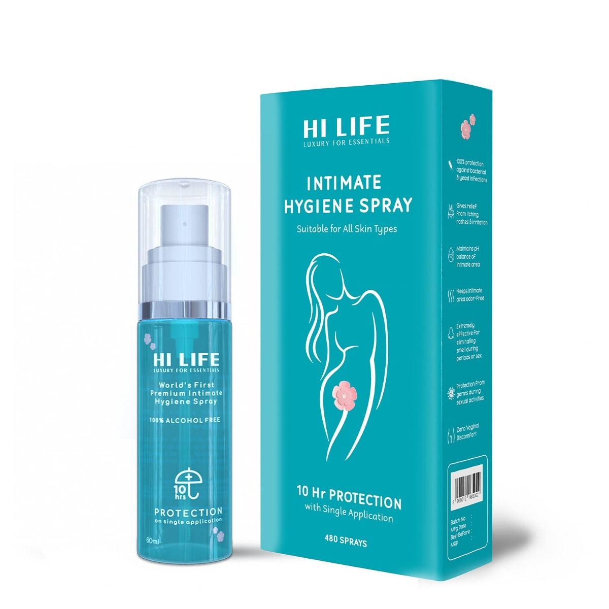 Hi Life Intimate Hygiene Spray, 60 ml Price, Uses, Side Effects, Composition - Apollo Pharmacy