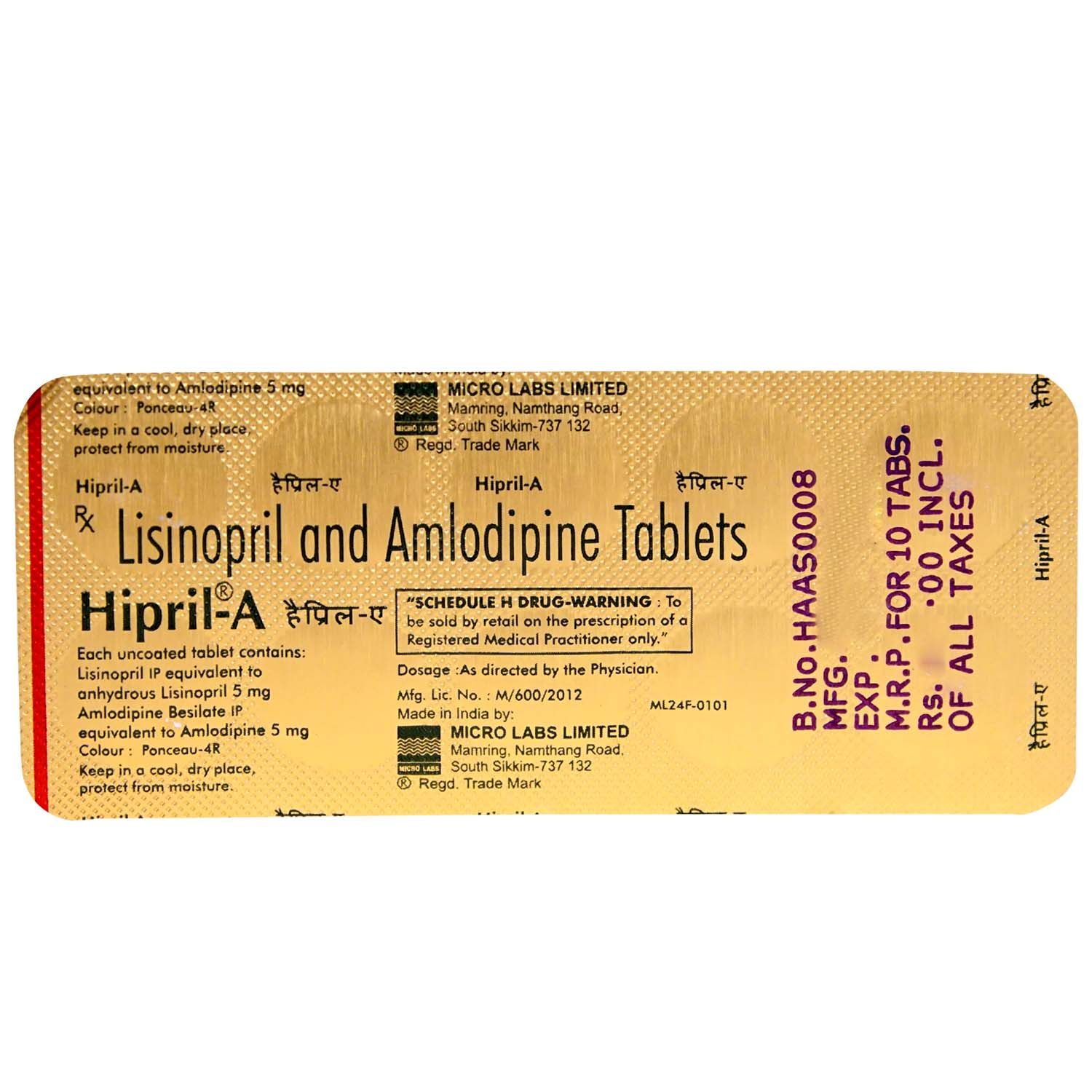 Hipril-A Tablet 10's Price, Uses, Side Effects, Composition - Apollo ...