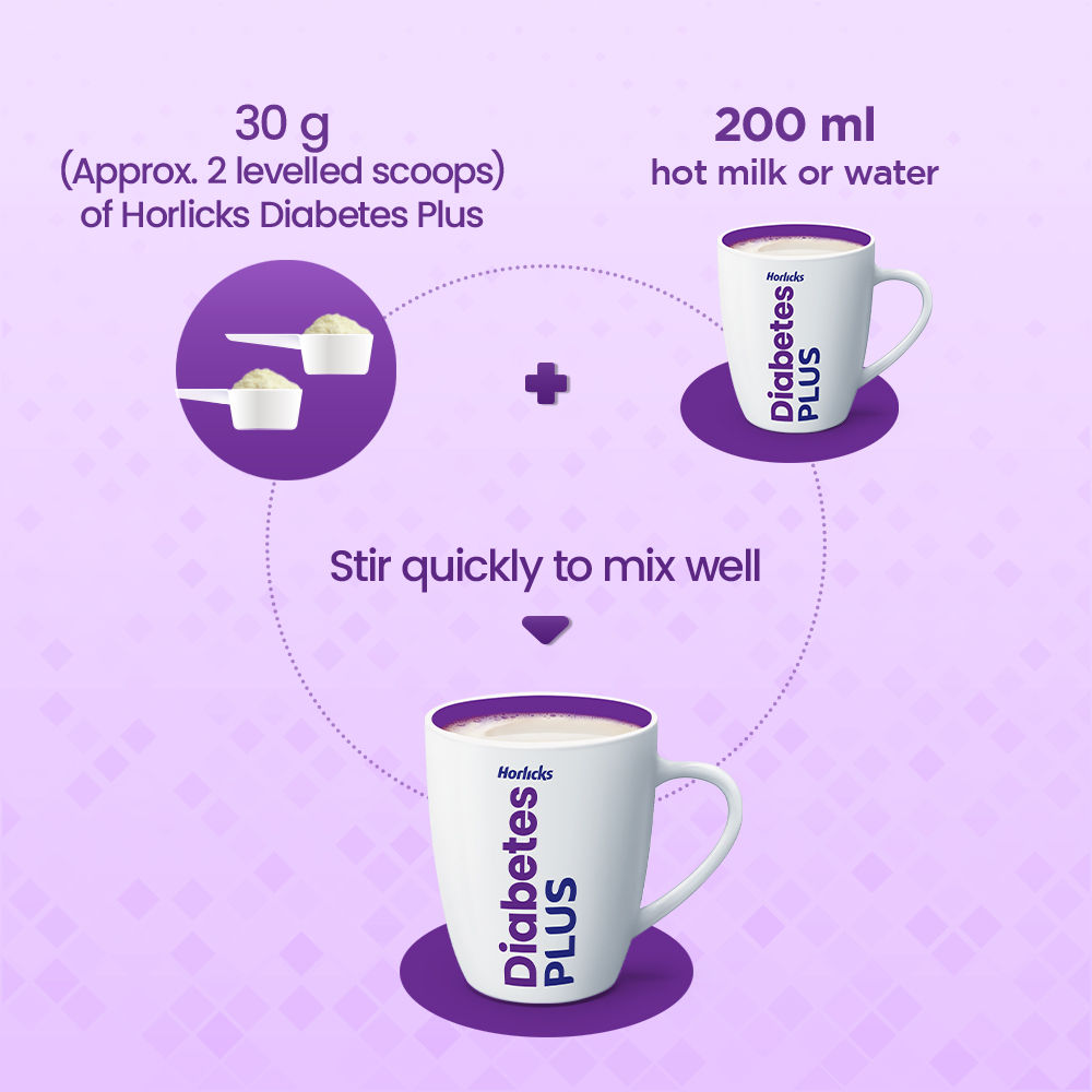 Horlicks Diabetes Plus Vanilla Flavour Powder, 400 gm Price, Uses, Side ...