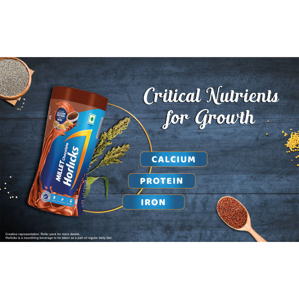 Horlicks Millet Chocolate Flavour Powder, 400 gm Price, Uses, Side ...