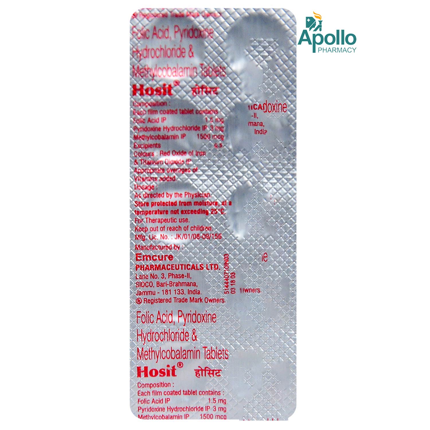Hosit Tablet 10's Price, Uses, Side Effects, Composition - Apollo Pharmacy