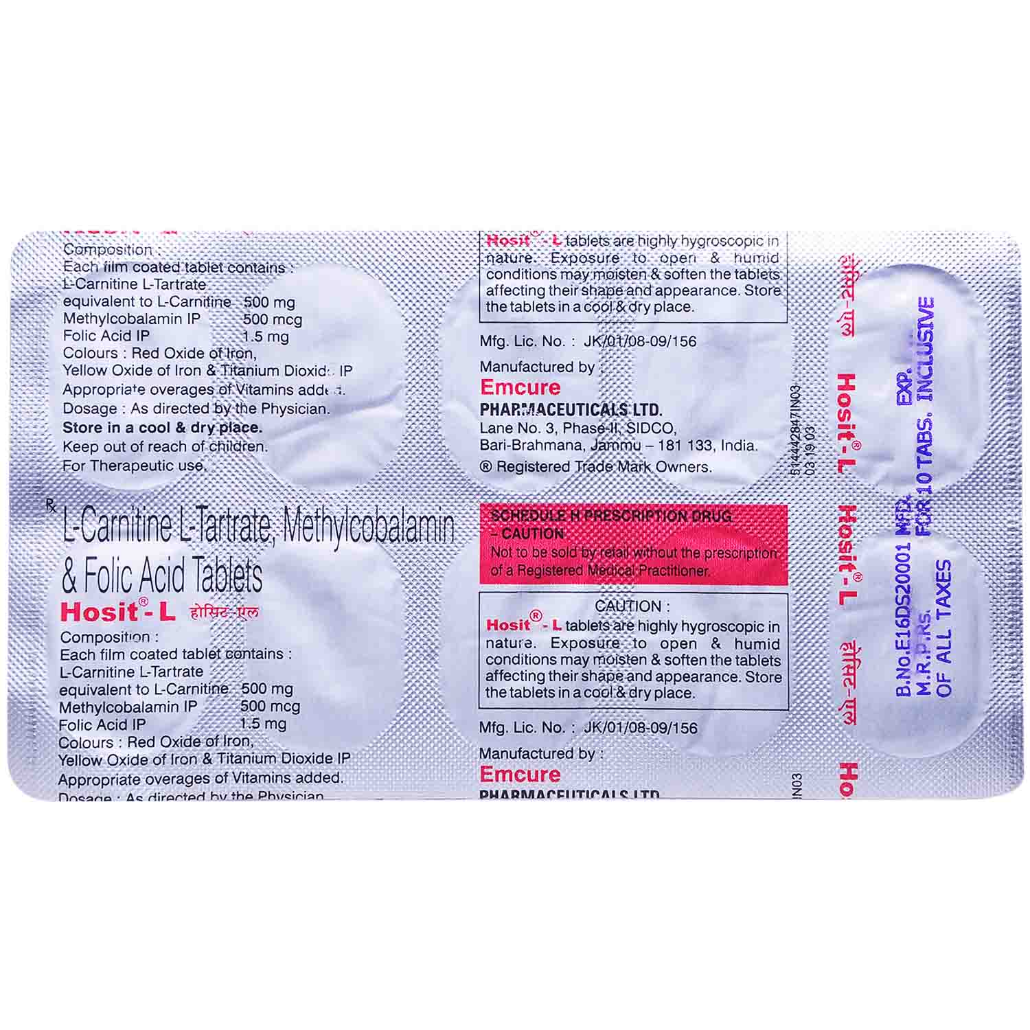 Hosit L Tablet 10's Price, Uses, Side Effects, Composition - Apollo ...