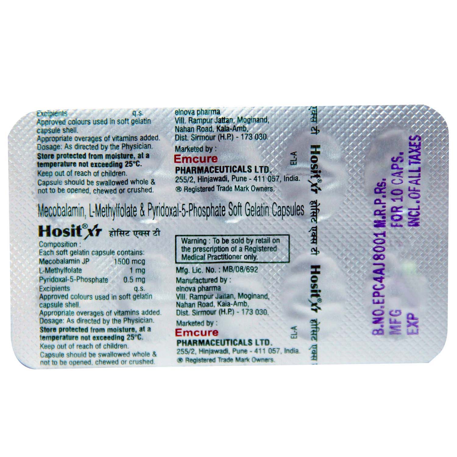 Hosit XT Capsule 10's Price, Uses, Side Effects, Composition - Apollo ...