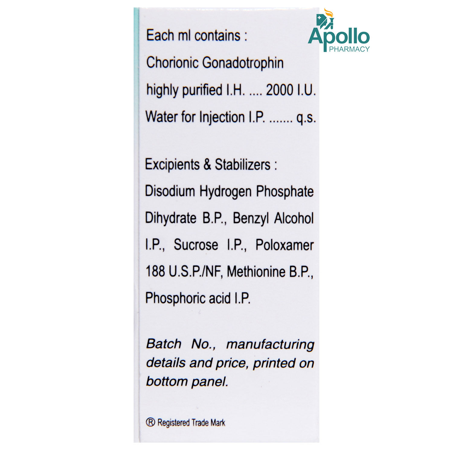 Hucog-2000 HP Injection Price, Uses, Side Effects, Composition - Apollo ...