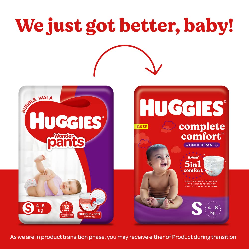 Huggies Complete Comfort Wonder Baby Diaper Pants Small, 86 Count Price ...