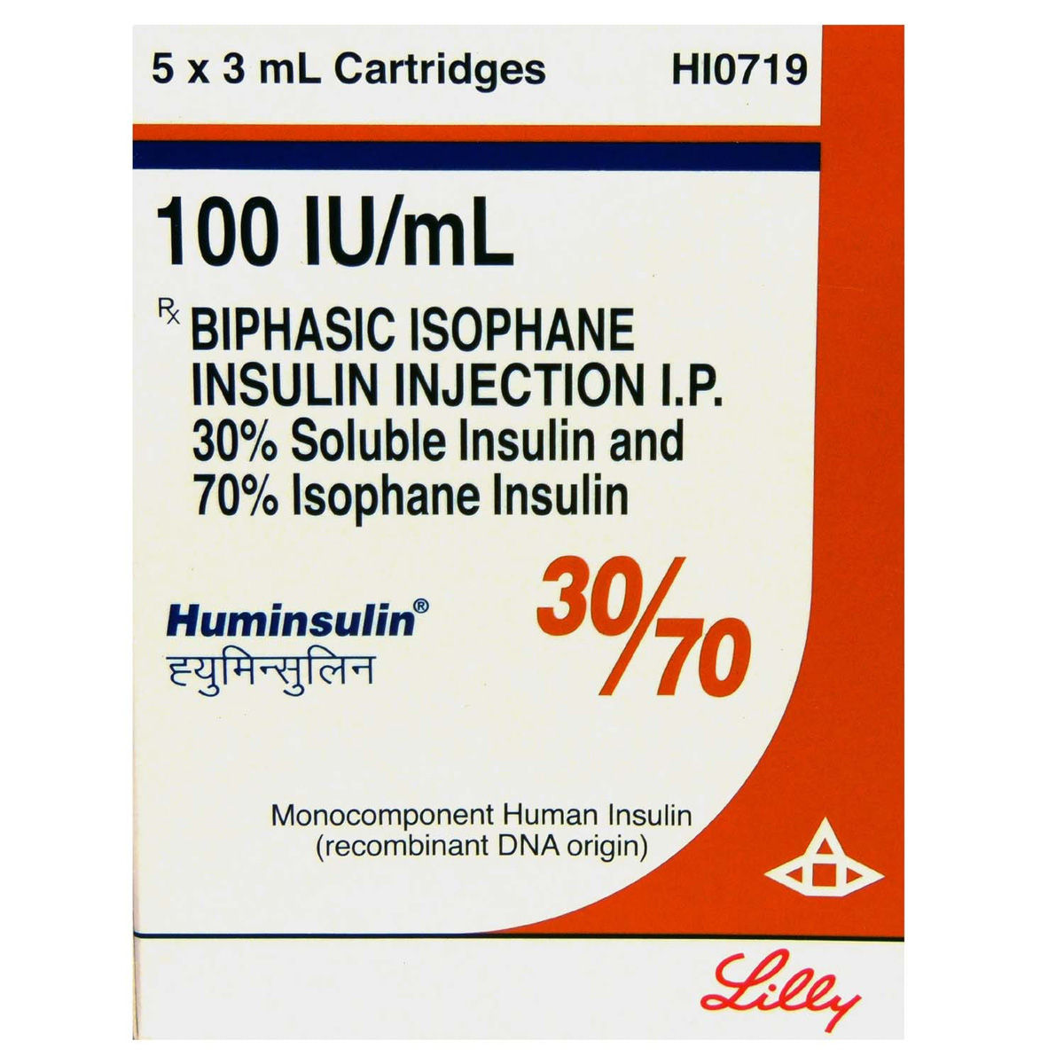 Huminsulin 30/70 100IU/ml Cartridge 5 x 3 ml Price, Uses, Side Effects, Composition - Apollo ...