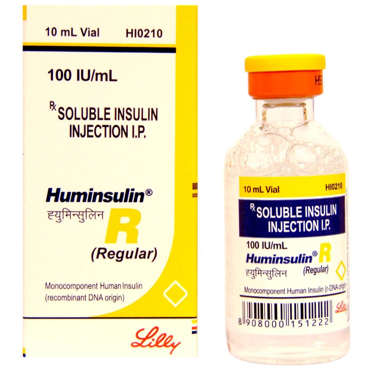 Huminsulin R 100IU/ml Solution for Injection 10 ml Price, Uses, Side Effects, Composition ...