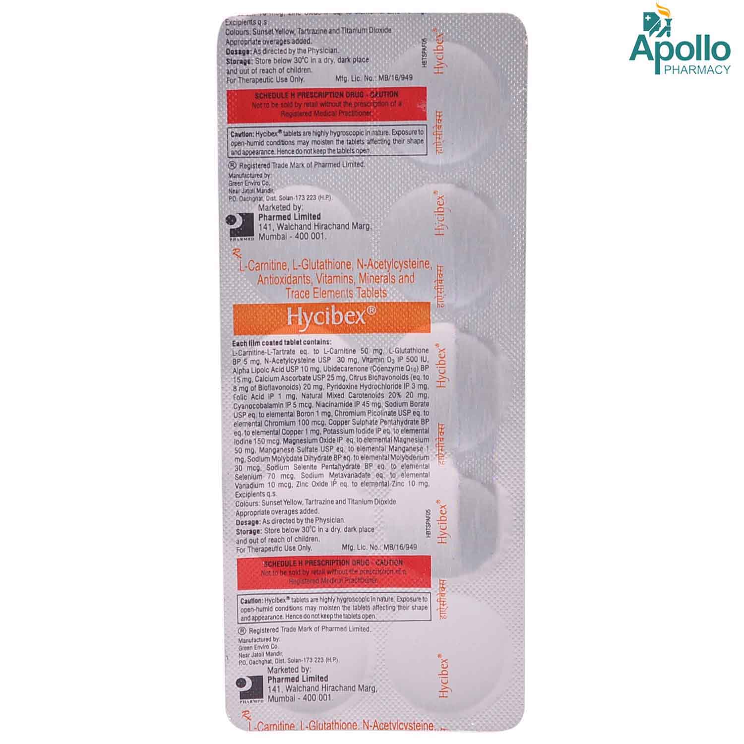 Hycibex Tablet 10's Price, Uses, Side Effects, Composition - Apollo ...