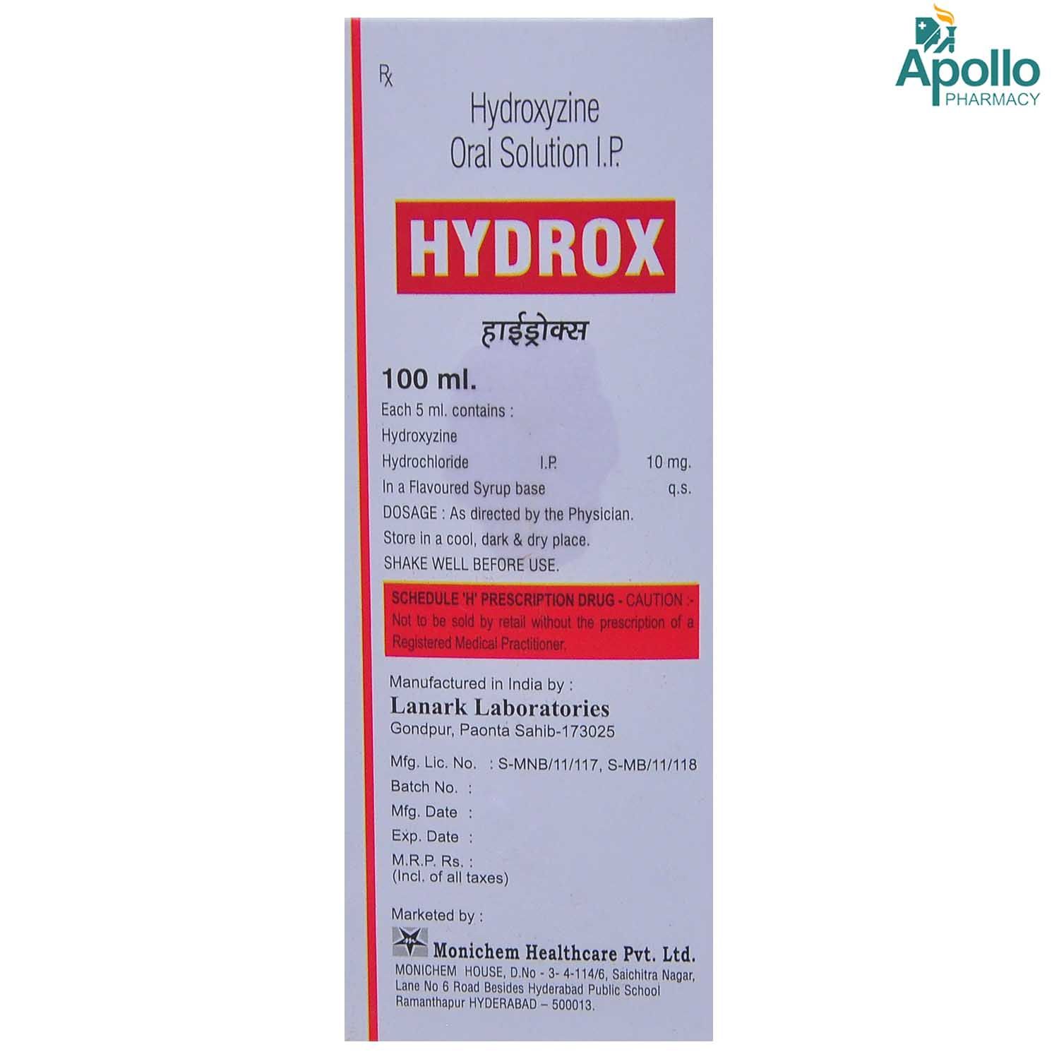 Hydrox Syrup 100 ml Price, Uses, Side Effects, Composition - Apollo ...