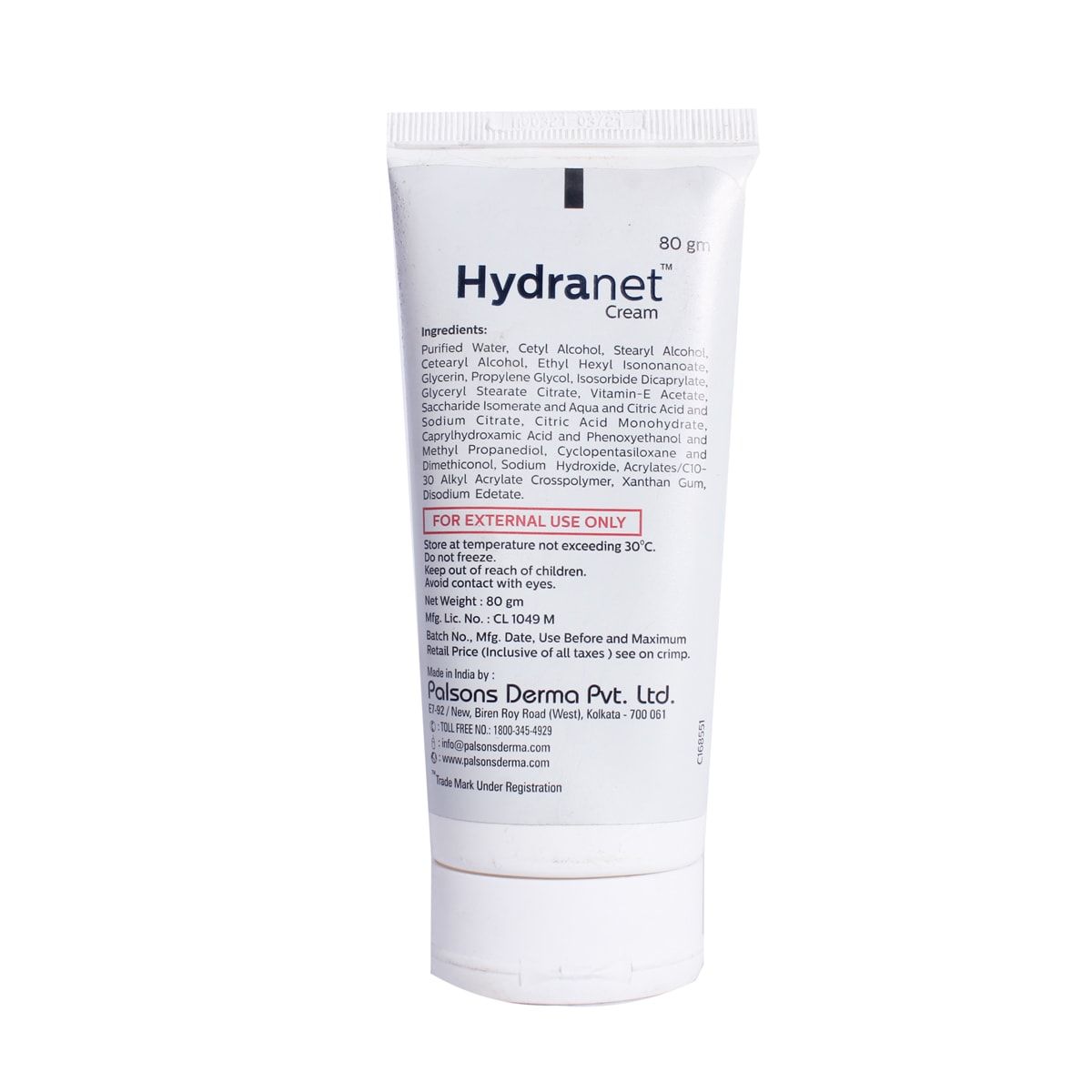 Hydranet Cream 80 gm Price, Uses, Side Effects, Composition - Apollo ...