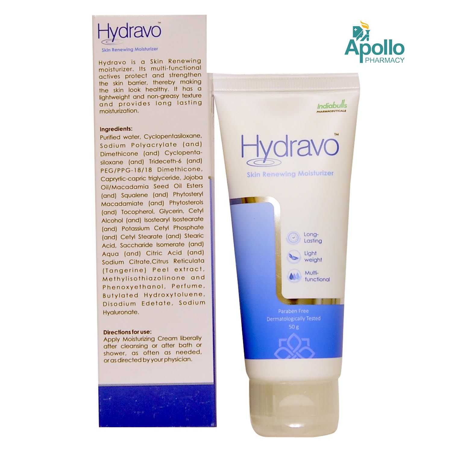 Hydravo Cream 50 gm Price, Uses, Side Effects, Composition - Apollo Pharmacy