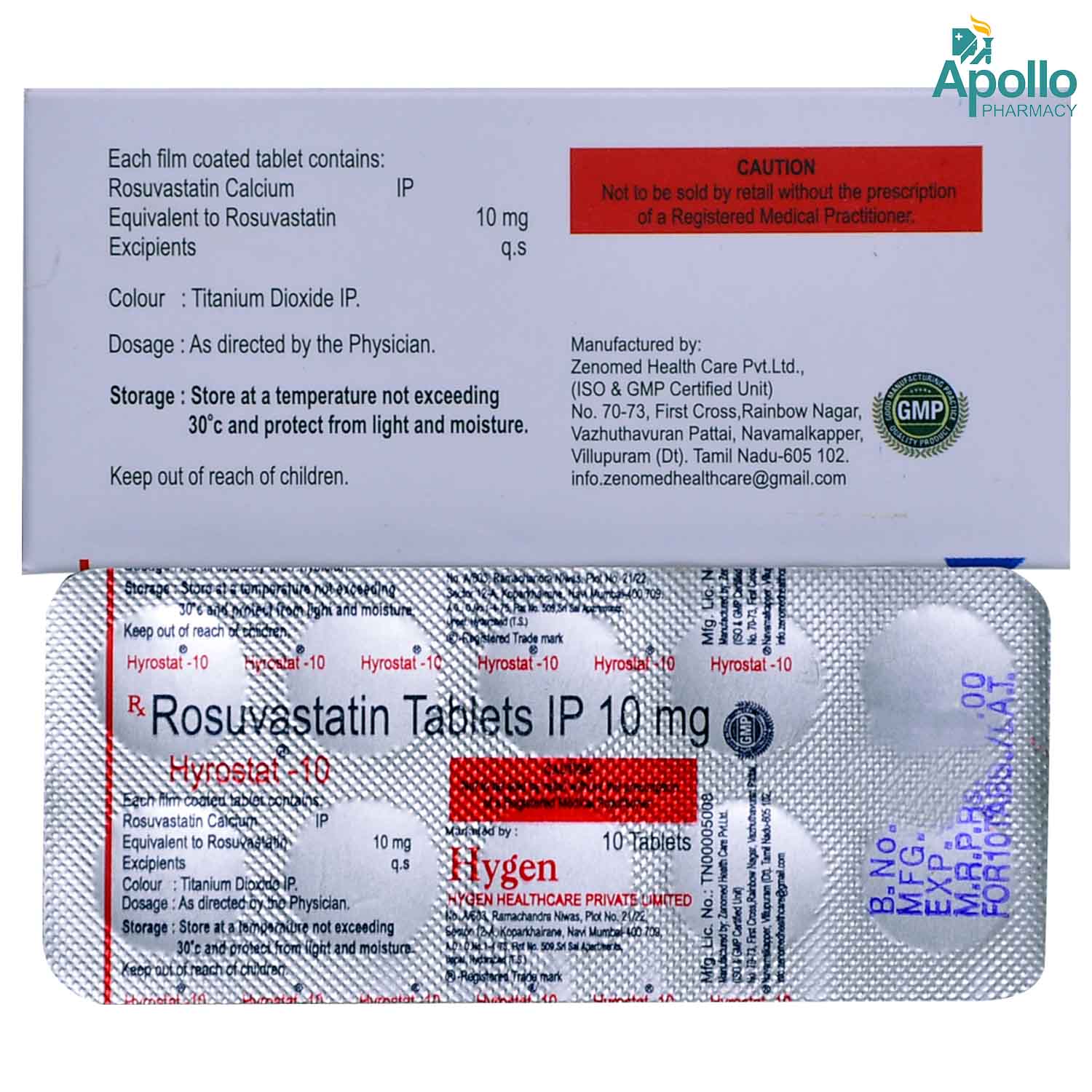 Hyrostat 10 Tablet 10's Price, Uses, Side Effects, Composition - Apollo ...